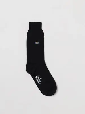 VIVIENNE WESTWOOD Embroidered Crew Socks - Black