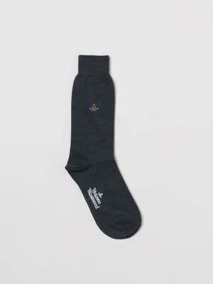 VIVIENNE WESTWOOD Embroidered Crew Socks - Teal