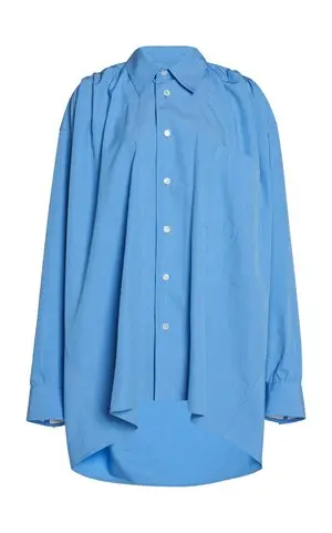 Bottega Veneta Oversized Cotton-blend Shirt - Blue