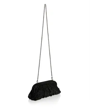 Aqua Irina Evening Clutch - Black