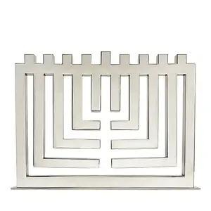 RICCI ARGENTIERI Stainless Steel Menorah - Silver