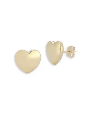 Bloomingdale'S 14k Yellow Heart Stud Earrings - Gold