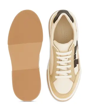 FERRAGAMO Cassina Leather Sneakers - Stone