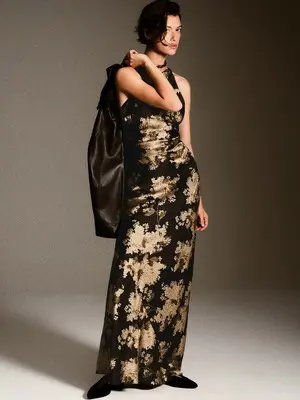 REFORMATION Anaiis Silk Maxi Dress - Multi