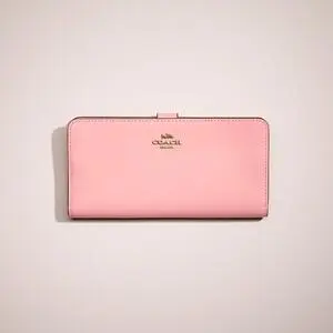COACH Restored Skinny Wallet Brass/carnation