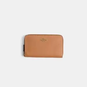COACH Restored Medium Zip Around Wallet - Brass/light Camel