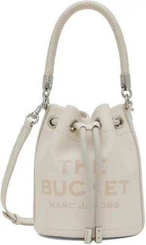 Marc Jacobs Marc Jacobs The Leather Mini Bucket Bag - 140 Cotton/silver
