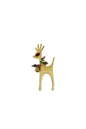 KENNETH JAY LANE Reindeer Pin - Gold