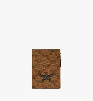 Mcm Himmel Bifold Snap Wallet In Lauretos Cognac