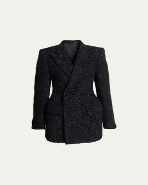 Balenciaga Boucle Hourglass Coat
