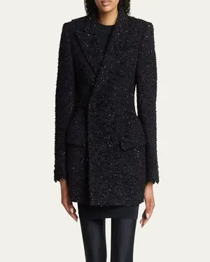 Balenciaga Boucle Hourglass Coat