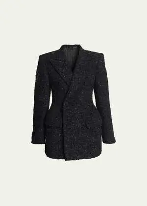 Balenciaga Boucle Hourglass Coat