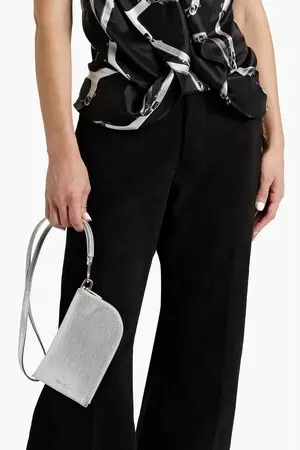 Rick Owens Luxor Metallic Coated Canvas Wallet