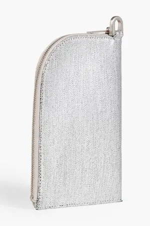 Rick Owens Luxor Metallic Coated Canvas Wallet