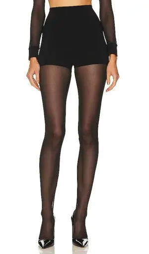 Women's Black Mesh Leggings