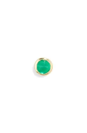 Monica Vinader Siren Mini Green Onyx Single Stud Earring - Gold