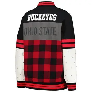 THE WILD COLLECTIVE Ohio State Buckeyes Multi Vintage Bomber Jacket