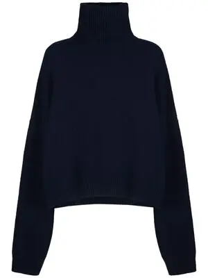 THE ROW Ezio Wool & Cashmere Knit Sweater - Navy