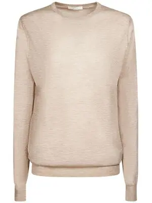 THE ROW THE ROW Exeter Crewneck Cashmere Sweater - Sand
