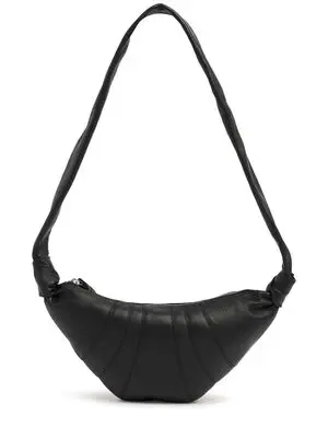 LEMAIRE Small Croissant Grain Leather Bag Black