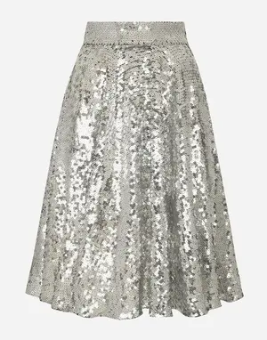 Dolce & Gabbana Sequined Midi Circle Skirt