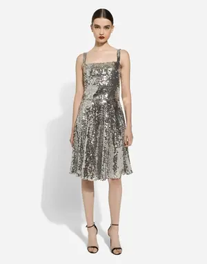 Dolce & Gabbana Sequined Midi Circle Skirt