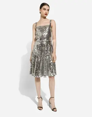 Dolce & Gabbana Sequined Midi Circle Skirt