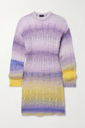 Etro Dégradé Cable-knit Sweater