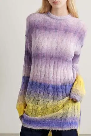 Etro Dégradé Cable-knit Sweater