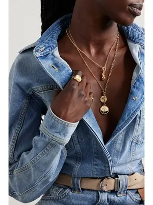 FOUNDRAE Pear Small Open Belcher 18-karat Necklace