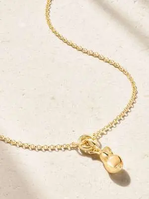 FOUNDRAE Pear Small Open Belcher 18-karat Necklace