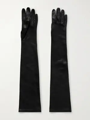 THE ROW The Row Simon Leather Gloves Black