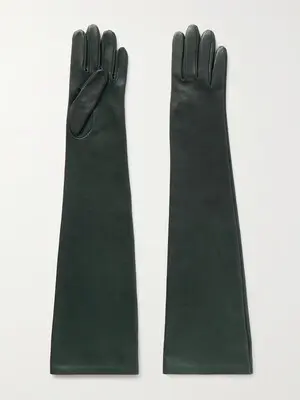 THE ROW The Row Simon Leather Gloves Green