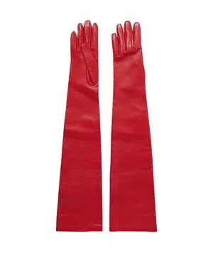 THE ROW The Row Simon Leather Gloves Red