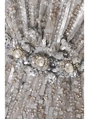 Jenny Packham Bright Gem Embellished Sequined Tulle Gown