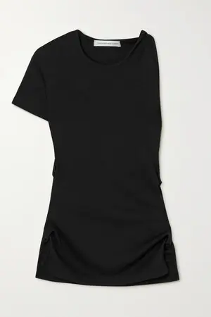Christopher Esber One-sleeve Twisted Ribbed-knit Top