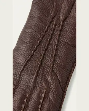 HESTRA Elk Cord Leather Gloves - Brown