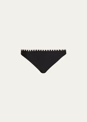 Ramy Brook Ramy Brook Iliana Bikini Bottom Black With White