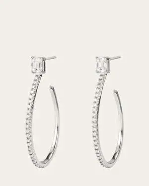 Lana Jewelry 14k Gold Diamond Teardrop Hoop Earrings