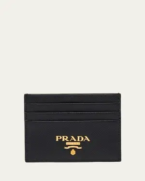 Prada Saffiano Leather Card Case - Nero