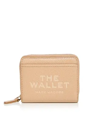 Marc Jacobs The Leather Mini Compact Wallet - Camel
