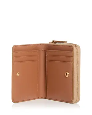 Marc Jacobs The Leather Mini Compact Wallet - Camel