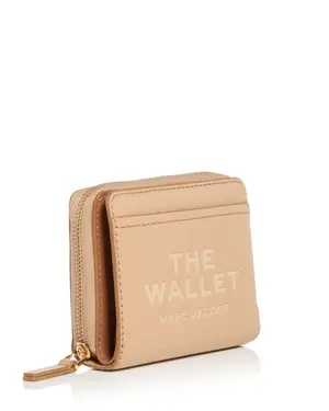 Marc Jacobs The Leather Mini Compact Wallet - Camel