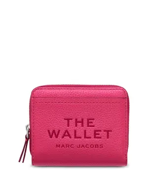 Marc Jacobs The Leather Mini Compact Wallet Raspberry