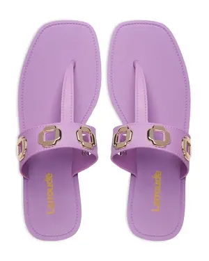 Larroude Milan Grommet Thong Sandals