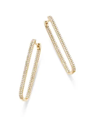 Bloomingdale'S Diamond Geometric Hoop Earrings - Gold