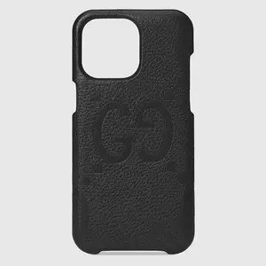 Gucci Jumbo Gg Iphone 15 Pro Max Case Leather