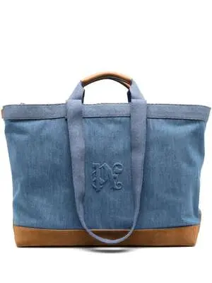 Palm Angels Monogram-embossed Denim Tote