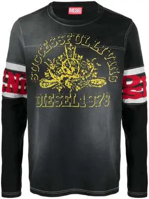 DIESEL® T-ju-ls Flocked-logo T-shirt