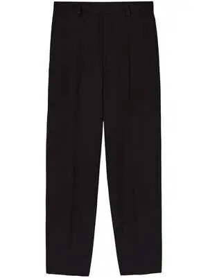 JIL SANDER Straight-leg Wool Trousers - Black